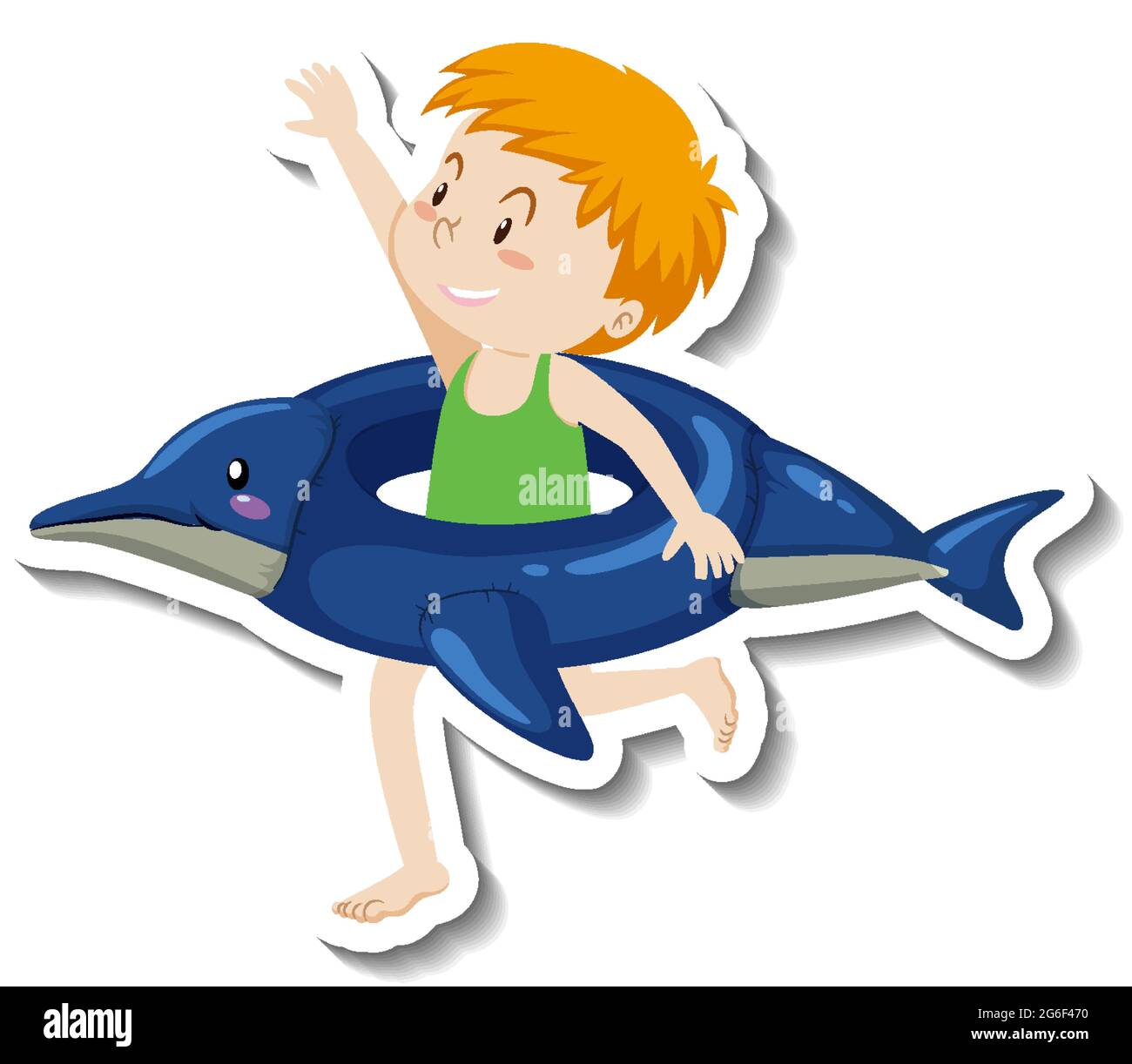 Boy dolphin cartoon illustration hi-res stock photography and images ...