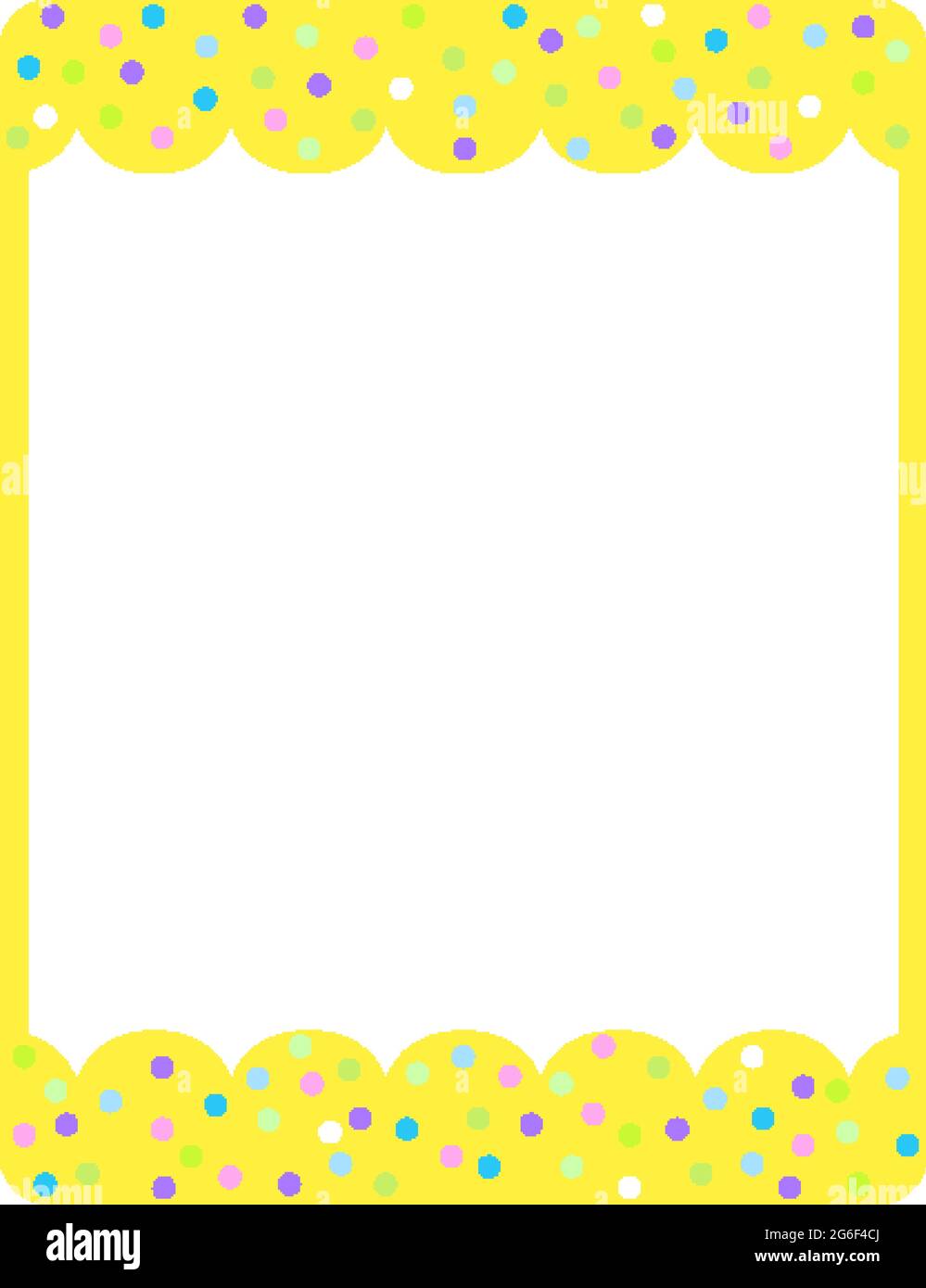 Empty yellow curl frame banner template illustration Stock Vector Image ...