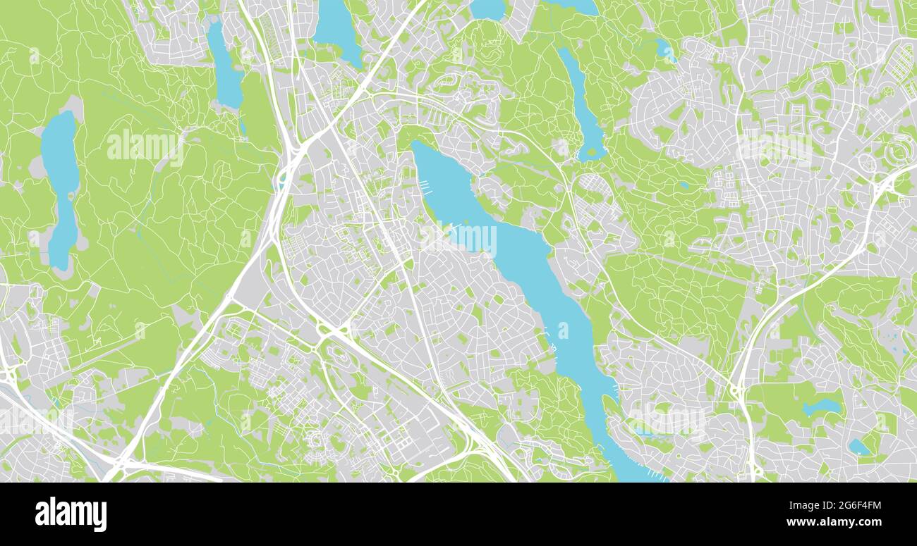 Urban vector city map of Sollentuna, Sweden, Europe Stock Vector Image ...