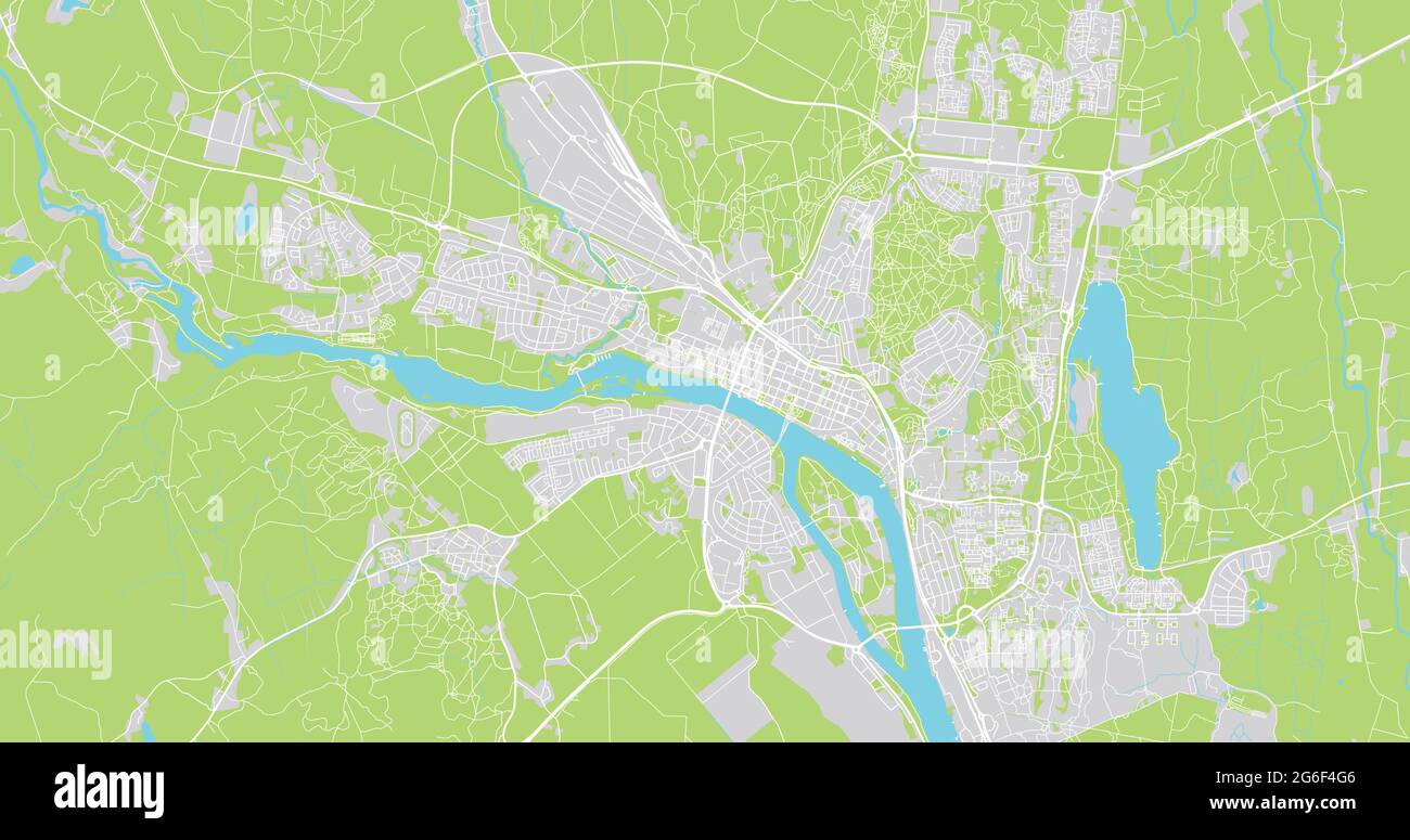 Urban vector city map of Umea, Sweden, Europe Stock Vector Image & Art ...