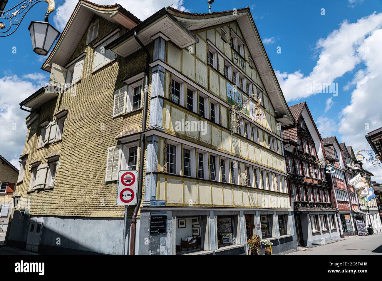 Colorful houses at Appenzell Village in Switzerland in sunny day Stock ...