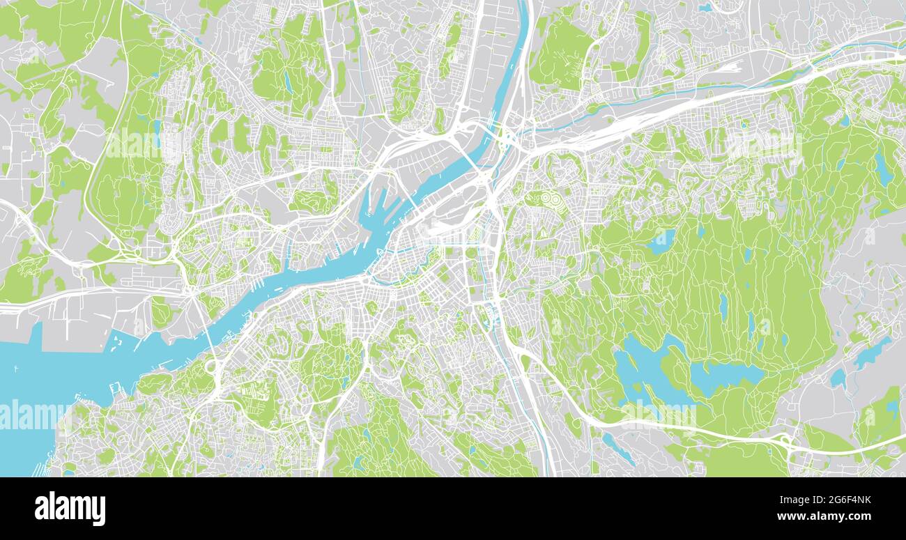 Urban vector city map of Gothenburg, Sweden, Europe Stock Vector Image ...