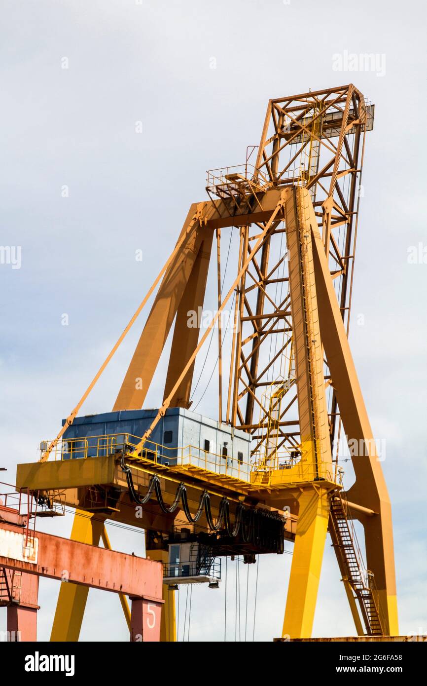 View of loading docks with crane hi-res stock photography and images ...