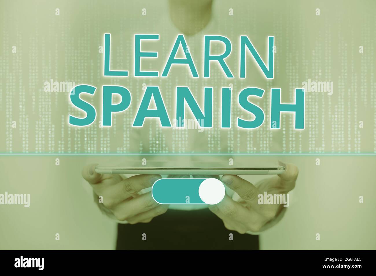 Sign displaying Learn Spanish. Business idea to train writing and ...