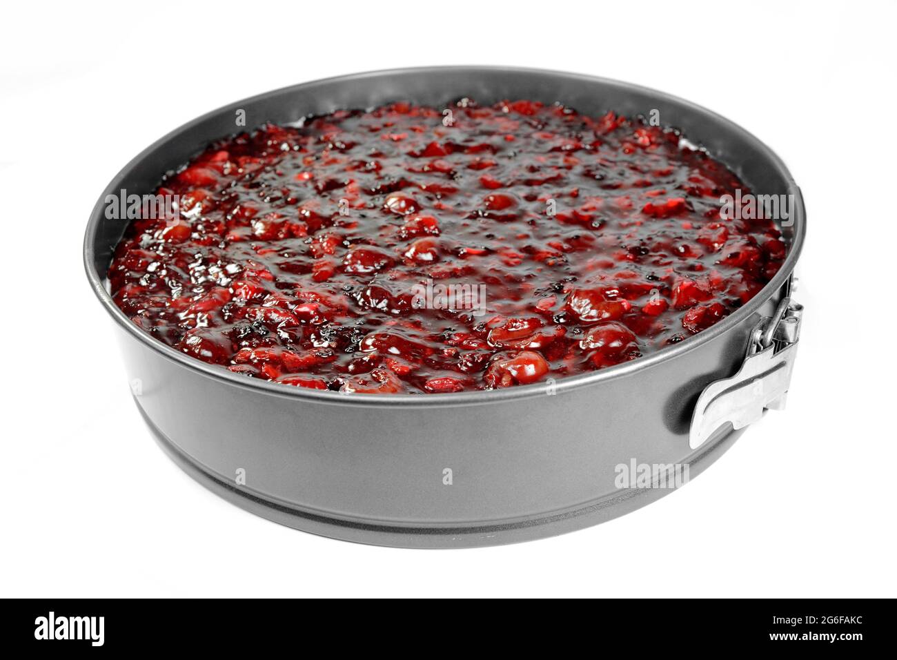 round cheesecake with on a white background Stock Photo - Alamy