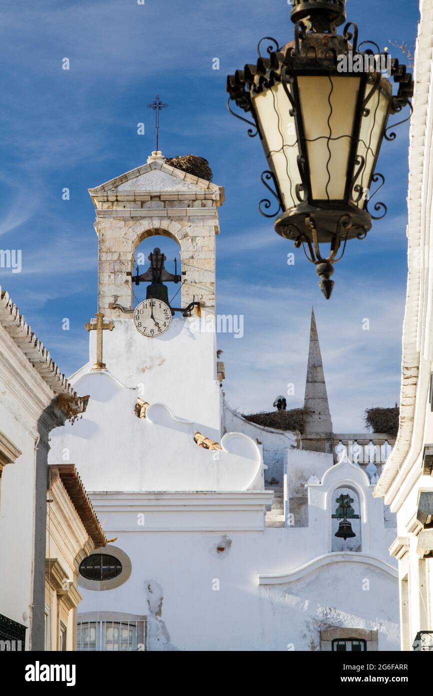 View of the iconic landmark church of the city of Faro, Portugal Stock ...