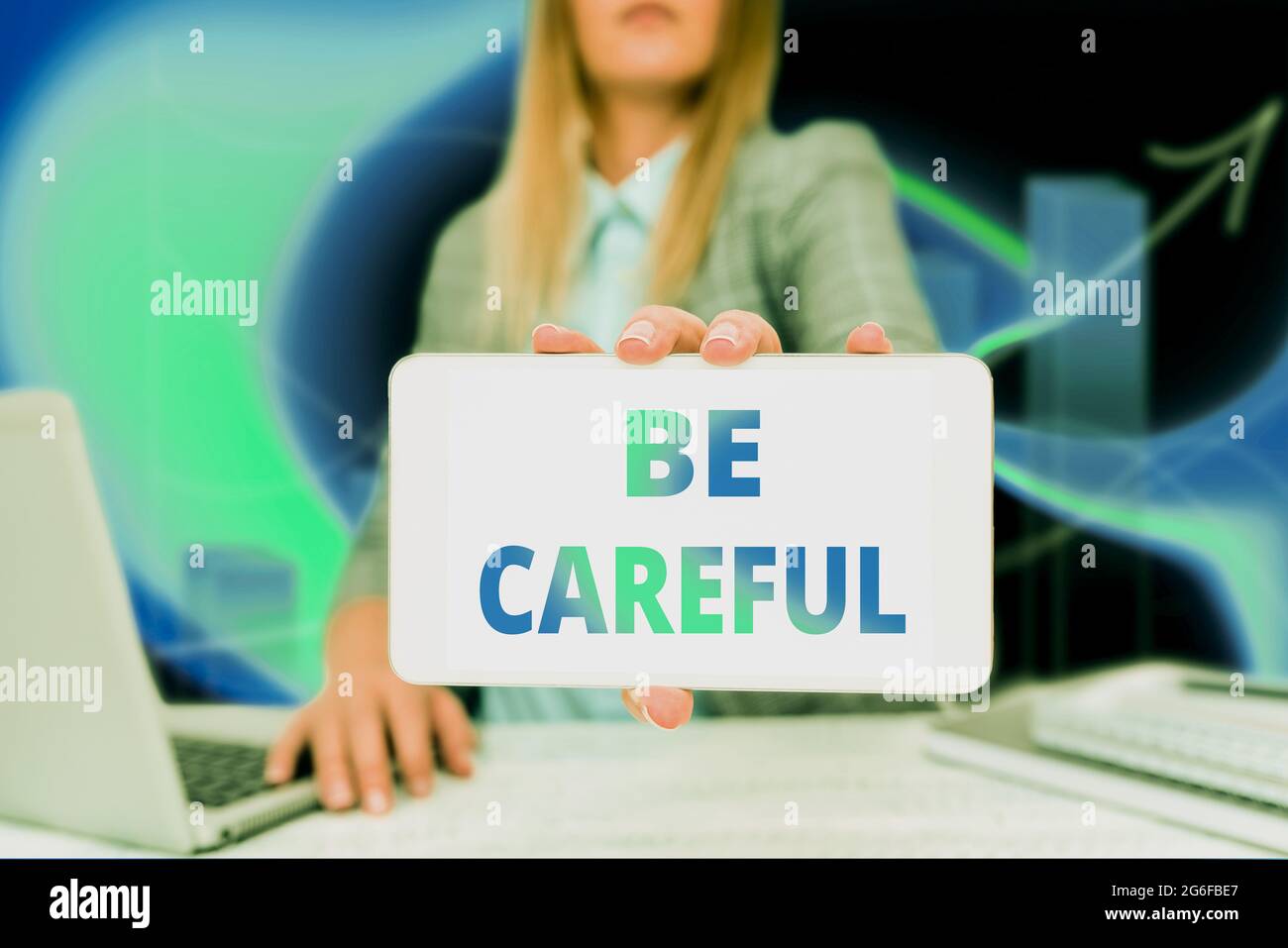 Text showing inspiration Be Careful. Internet Concept making sure of ...