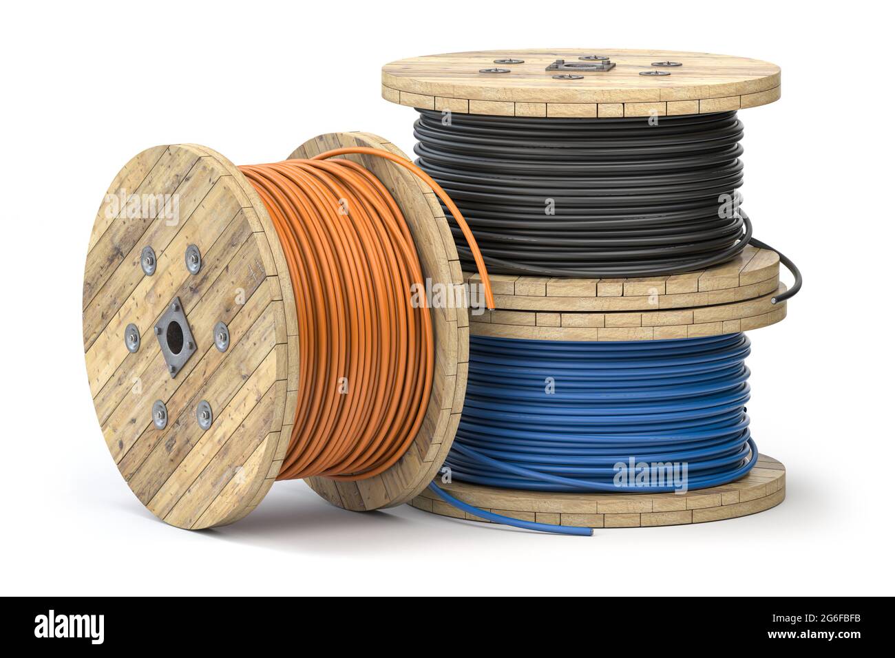 Large cable spool hi-res stock photography and images - Alamy