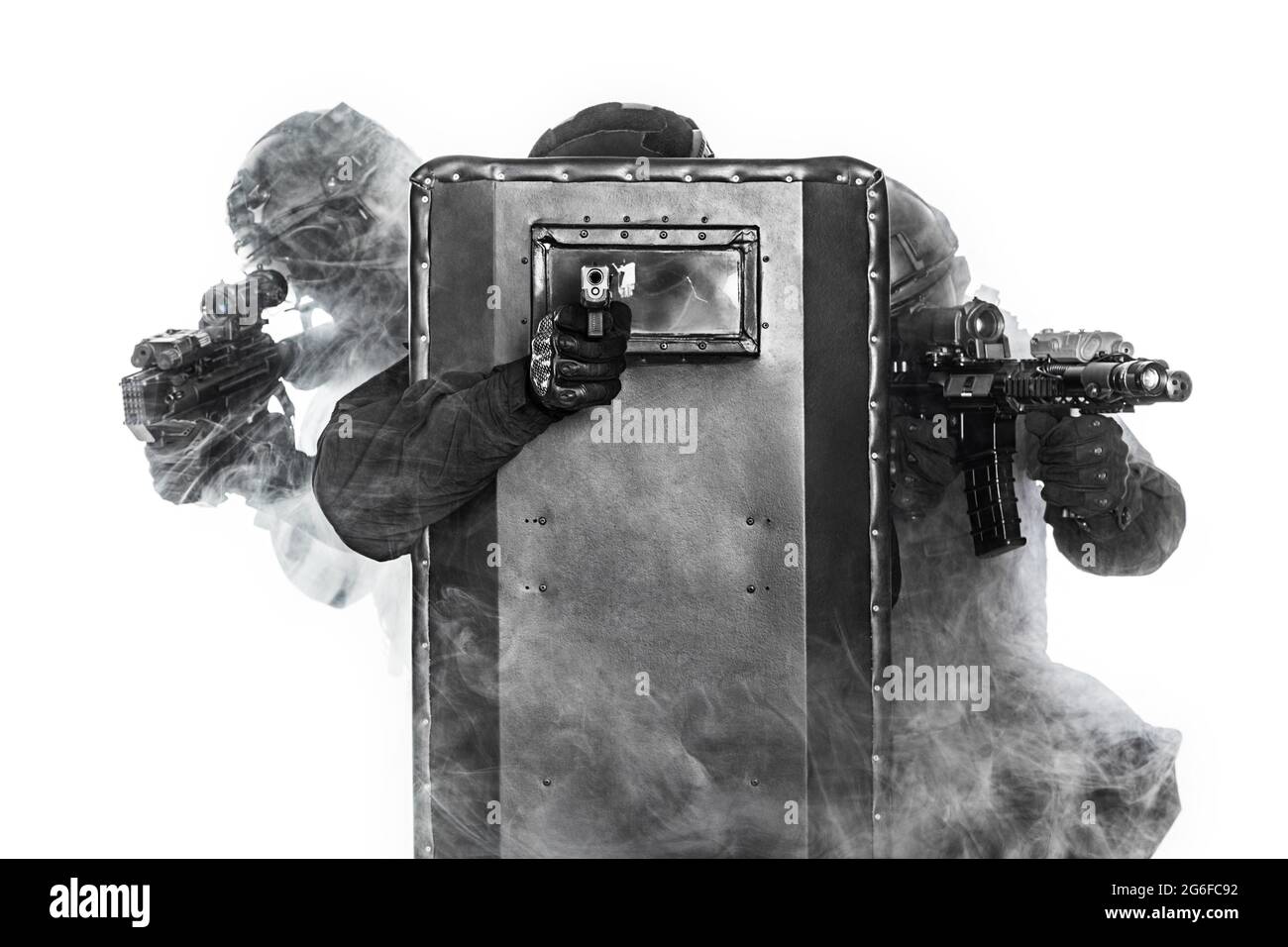 Swat team behind hi-res stock photography and images - Alamy