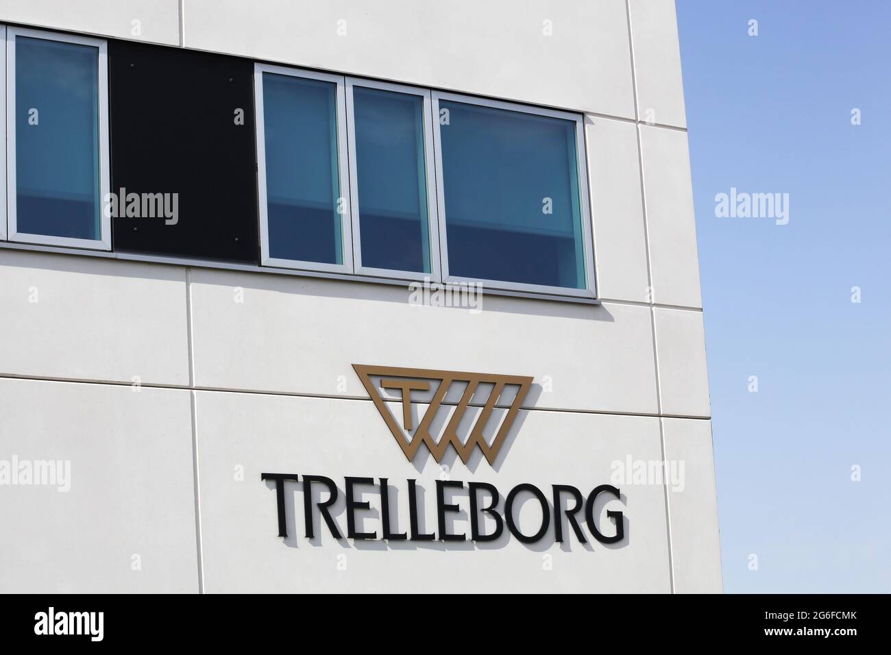 Aarhus, Denmark - April 18, 2021: Trelleborg office building ...