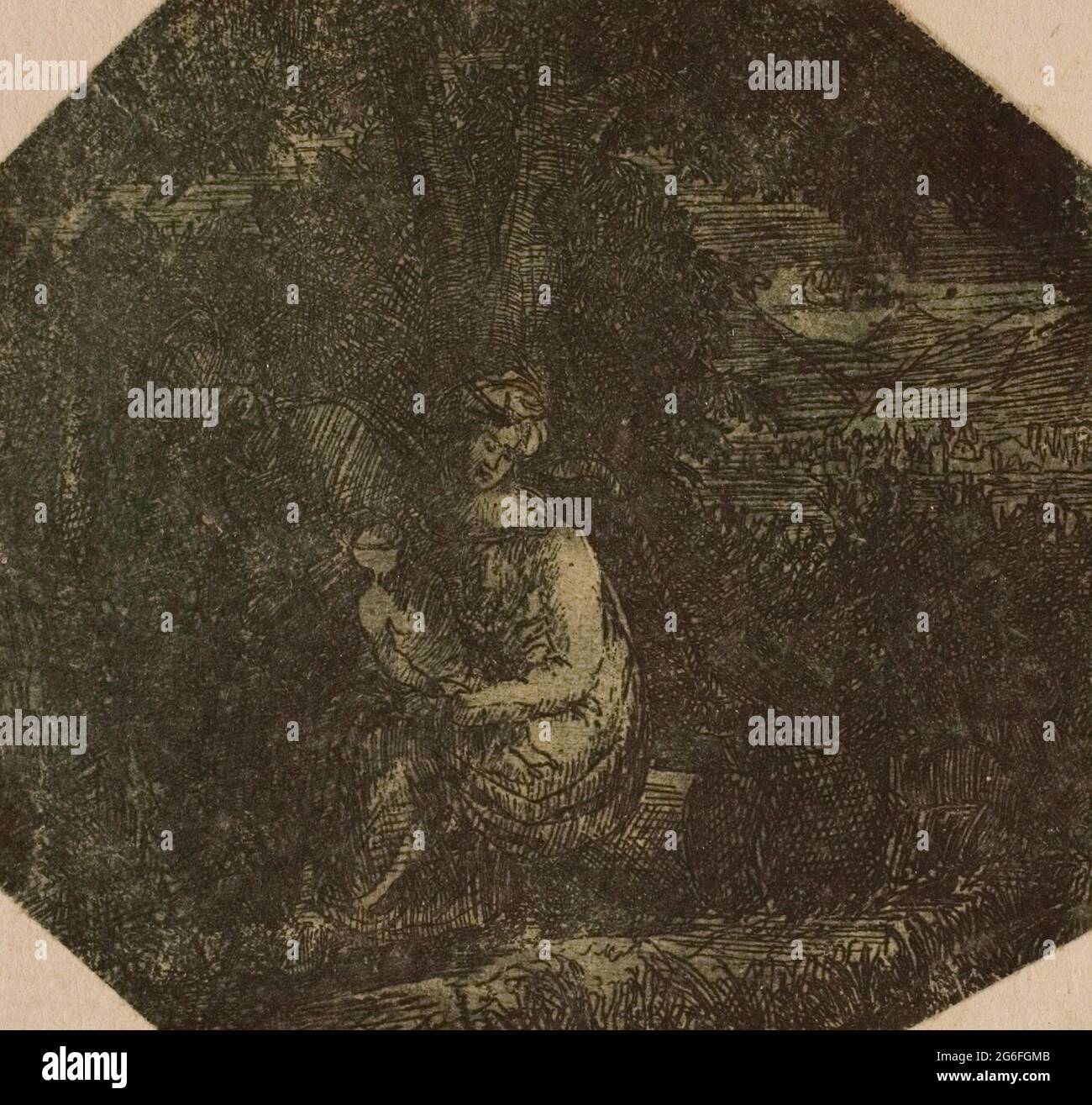 Rodolphe Bresdin. The Holy Family - Rodolphe Bresdin French, 1825-1885 ...