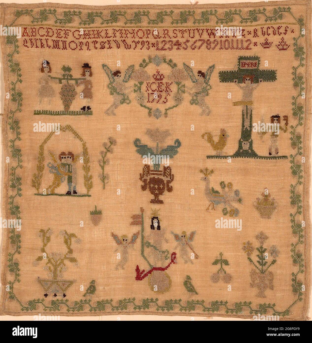 Linen sampler hi-res stock photography and images - Alamy