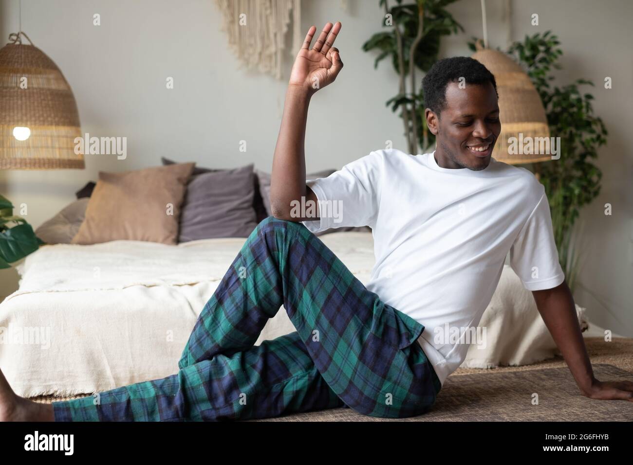 Seated spinal twist hi-res stock photography and images - Alamy