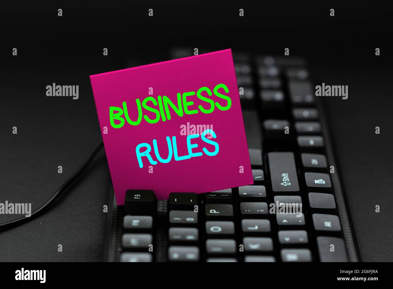 Text sign showing Business Rules. Business approach the principles ...