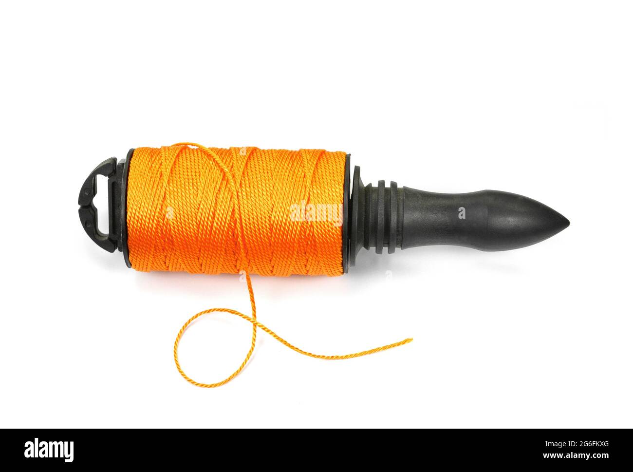 Roll of orange strong thread spool isolated on white Stock Photo - Alamy