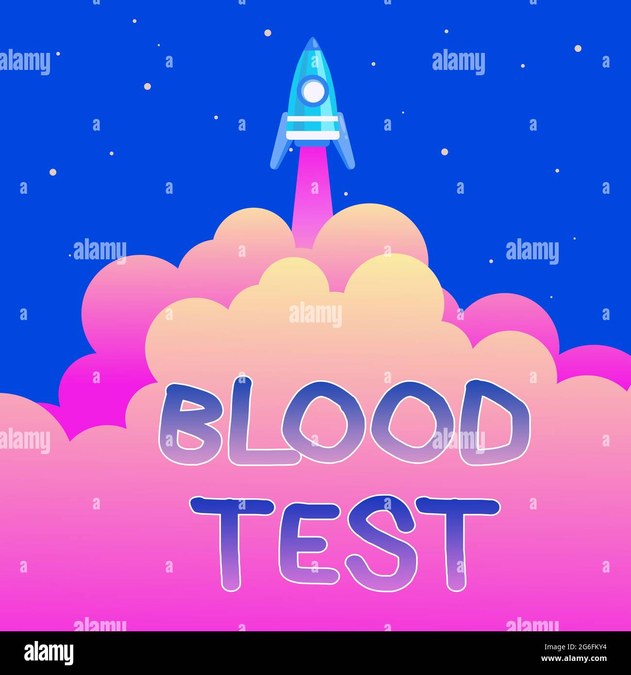 Text caption presenting Blood Test. Business idea Extracted blood ...