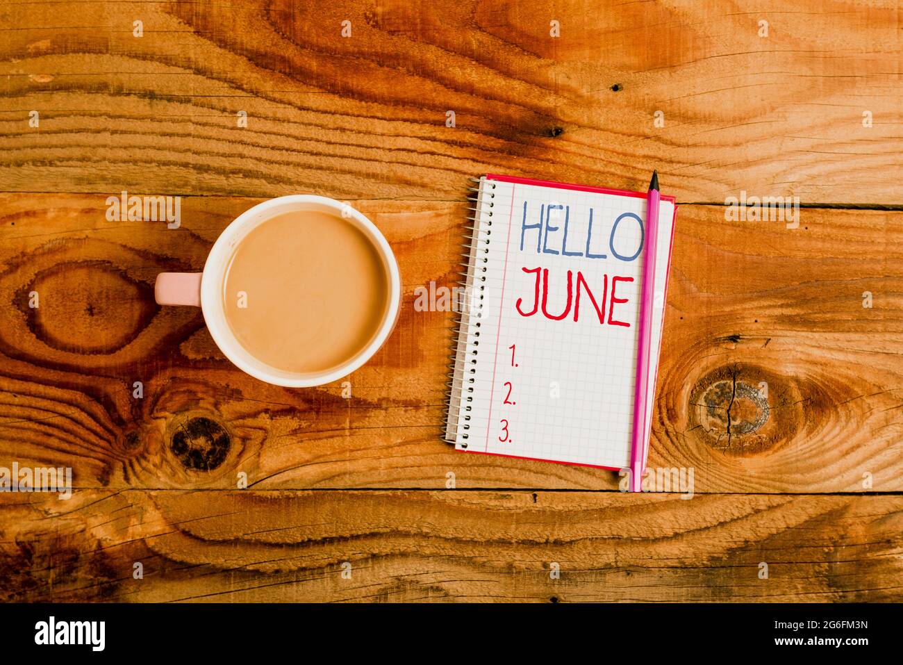 Handwriting text Hello June. Concept meaning a new month to plan your ...