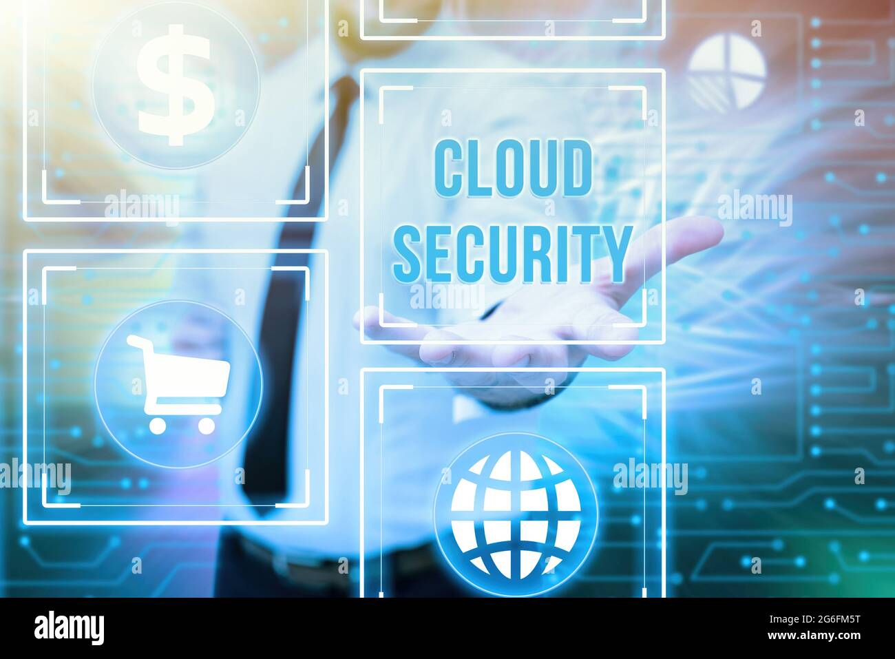 Conceptual Display Cloud Security Word Written On Imposing A Secured