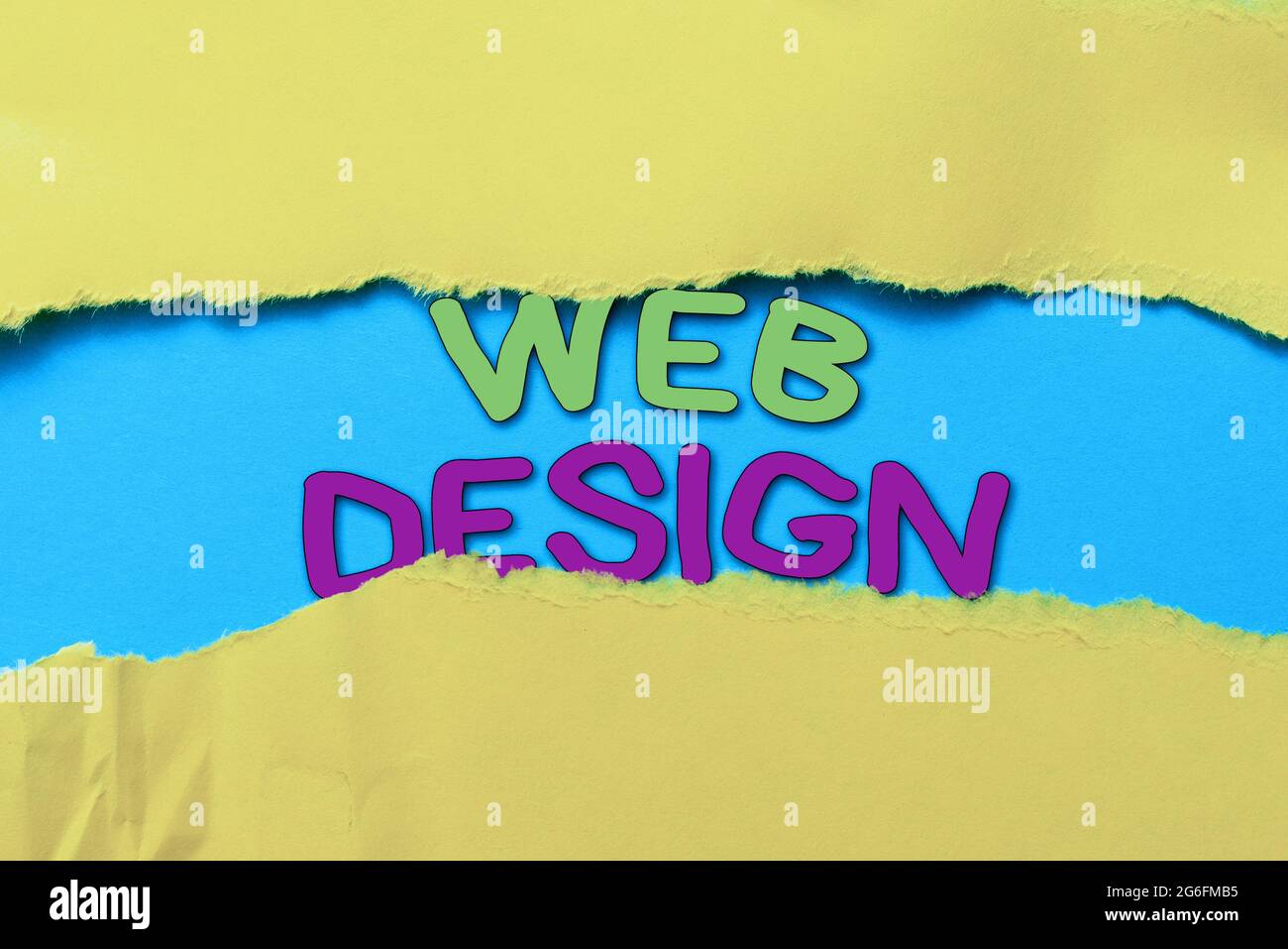 Text sign showing Web Design. Concept meaning website creation which ...