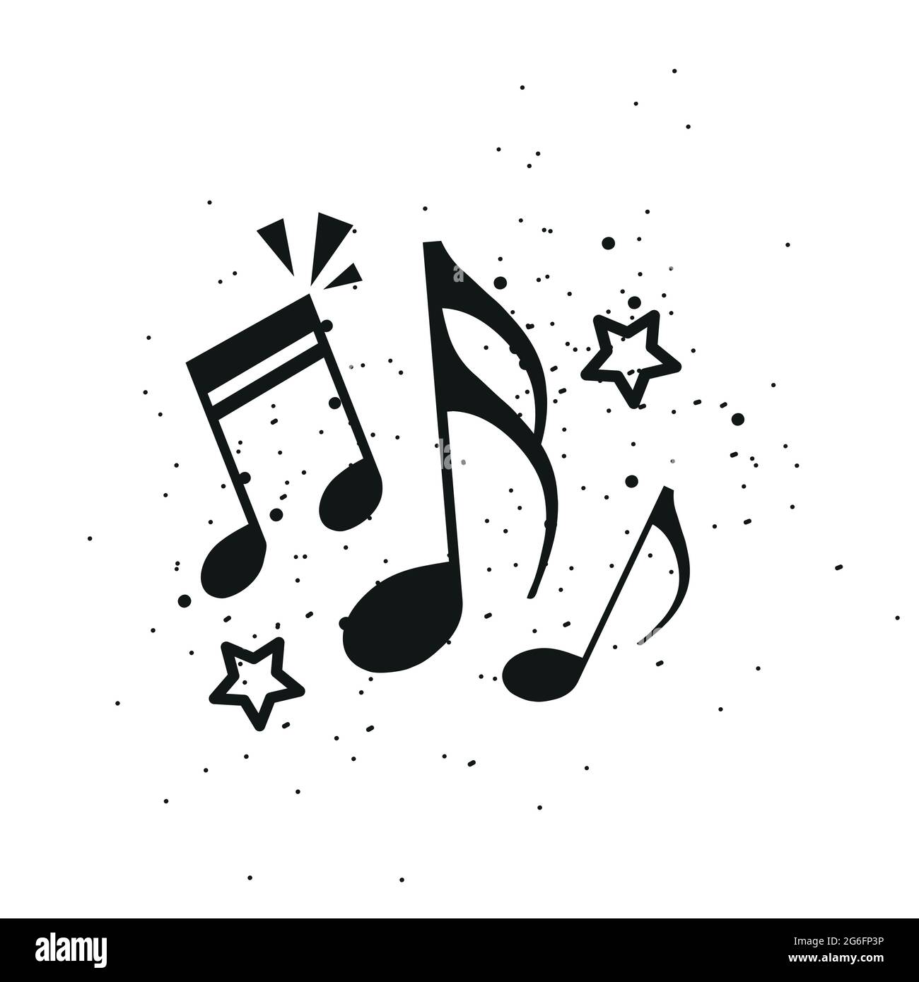 Black music notes hi-res stock photography and images - Alamy