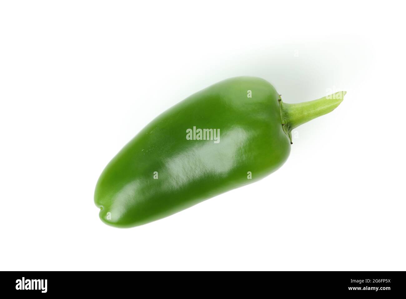 Green hot pepper isolated on white background Stock Photo - Alamy