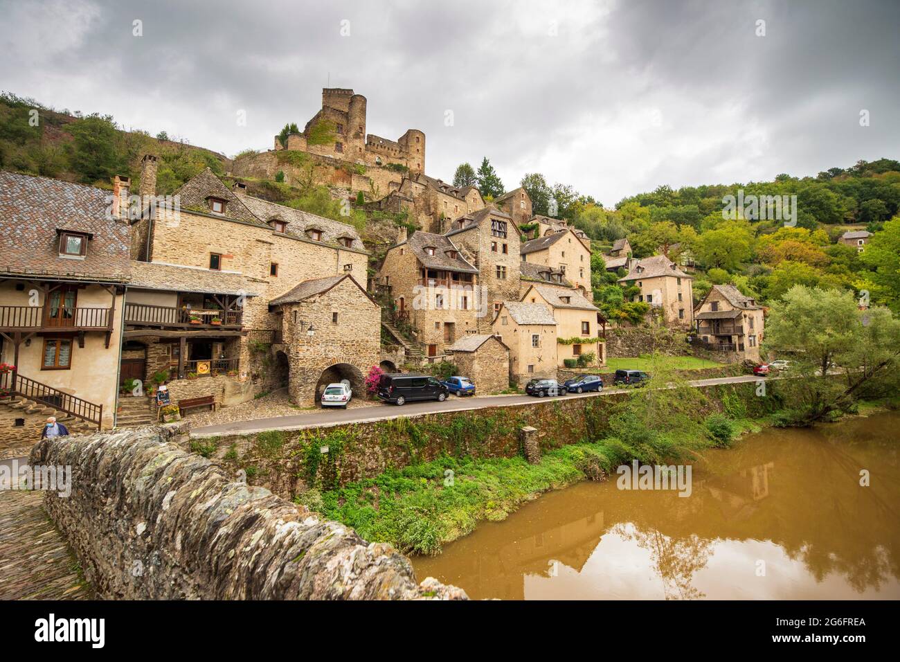 Belcastel Village In Aveyron France High Resolution Stock Photography ...