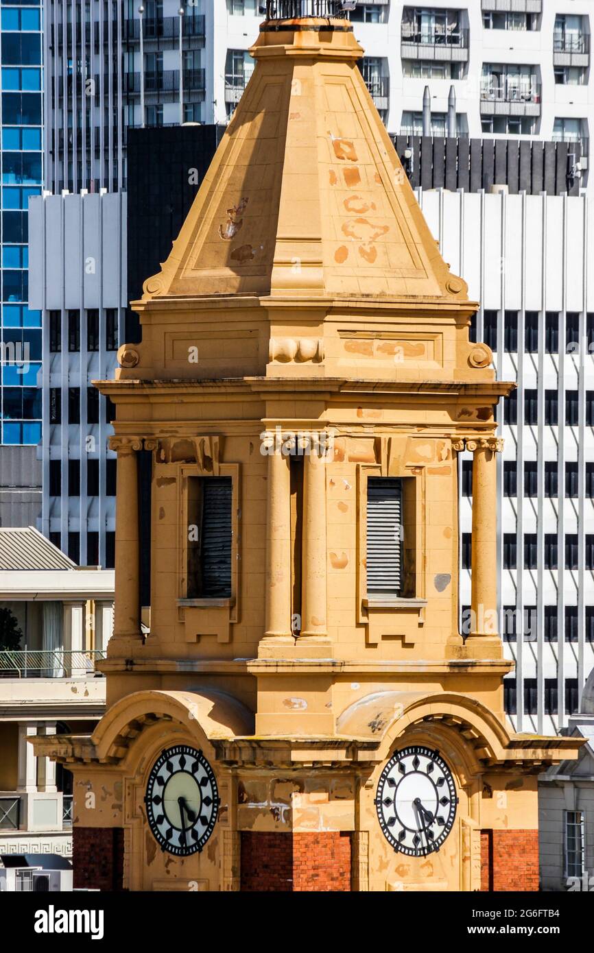 Telephoto of clock tower of Auckland Ferry Terminal (Ferry Building ...