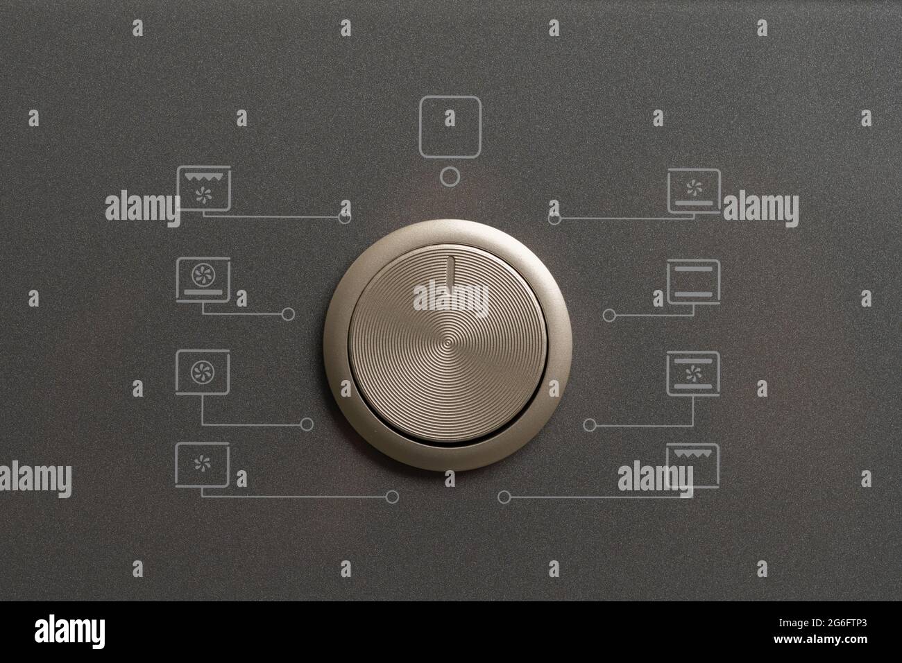 Modern oven mode control button close up Stock Photo - Alamy