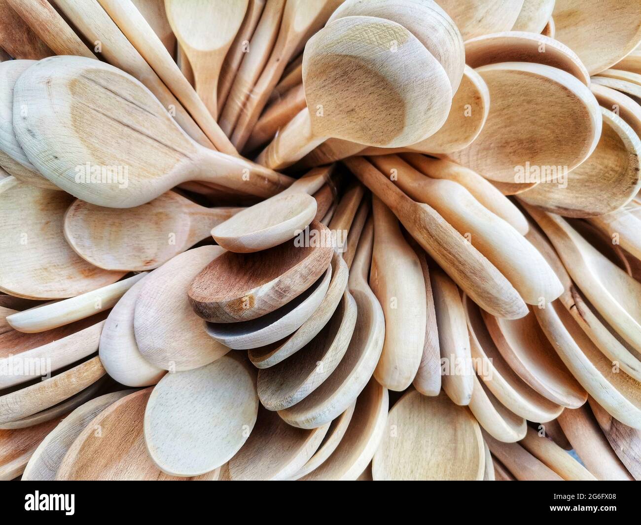 Handmade wooden spoons Stock Photo - Alamy