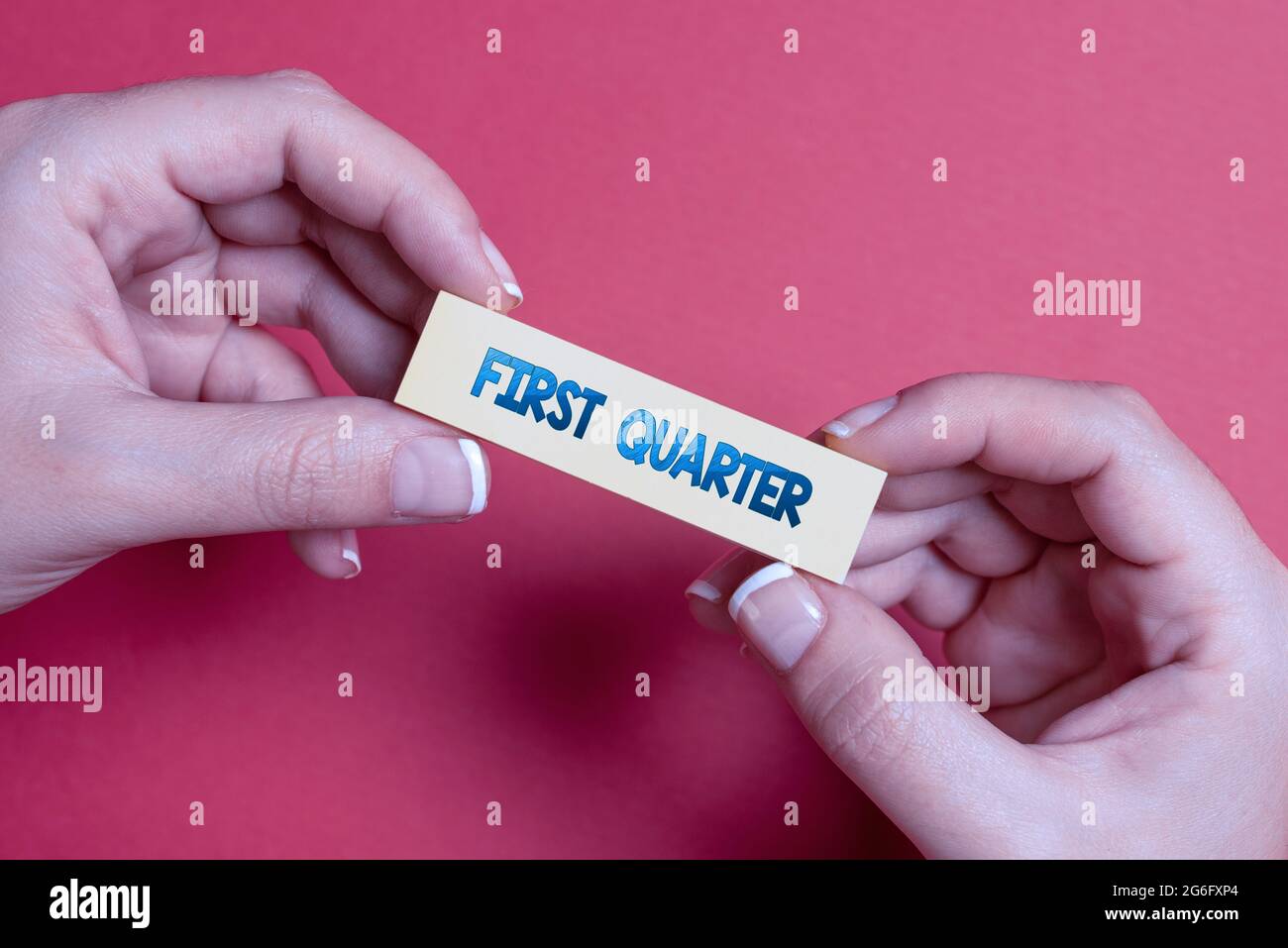 Conceptual display First Quarter. Word for one of the considered four ...