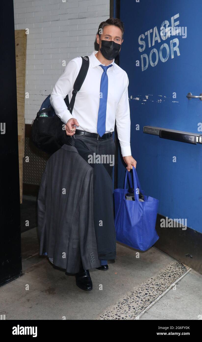 New York, NY, USA. 5th July, 2021. Whit Johnson seen exiting ABC ...