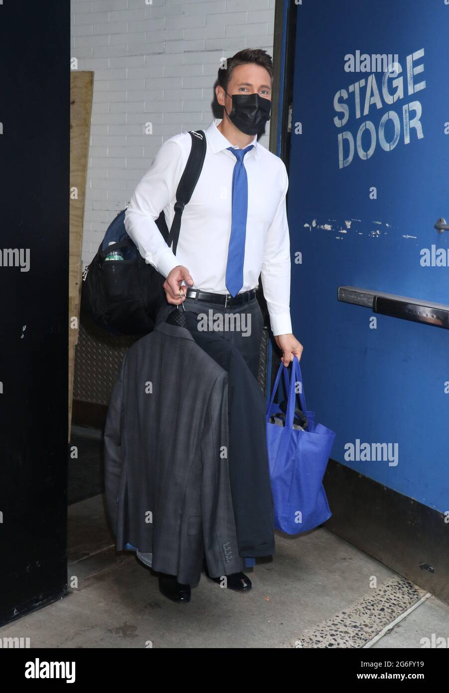 New York, NY, USA. 5th July, 2021. Whit Johnson seen exiting ABC ...