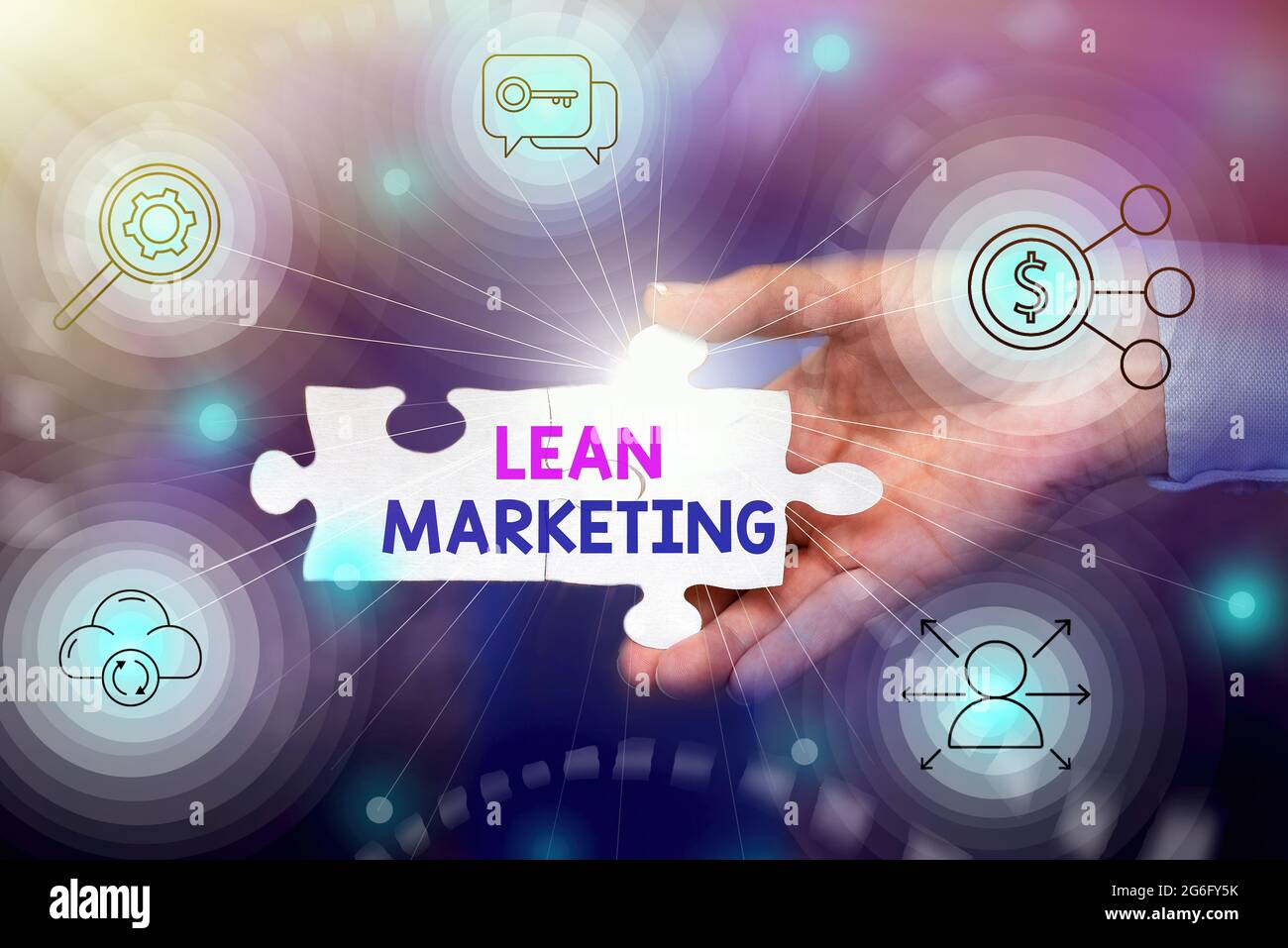Conceptual caption Lean Marketing. Concept meaning in charge of testing ...