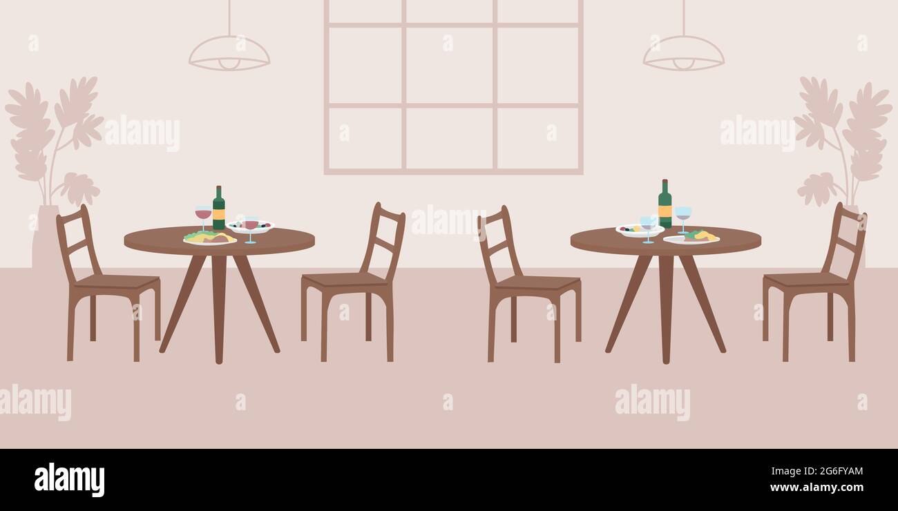 Interior view empty cafe Stock Vector Images - Alamy
