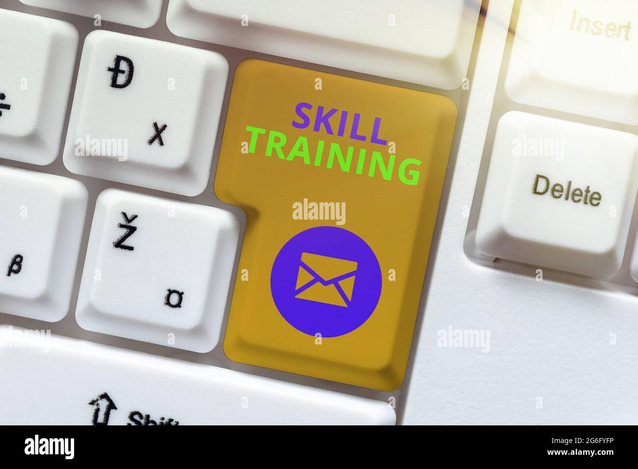 Text caption presenting Skill Training. Business approach designed to ...