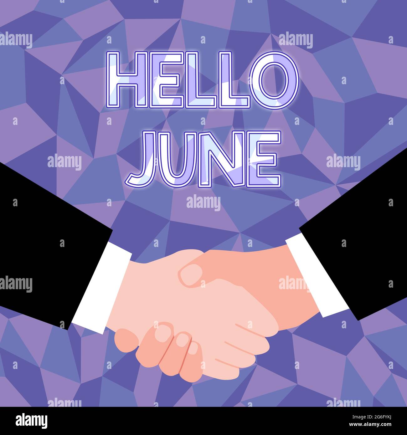 Writing displaying text Hello June. Conceptual photo a new month to ...