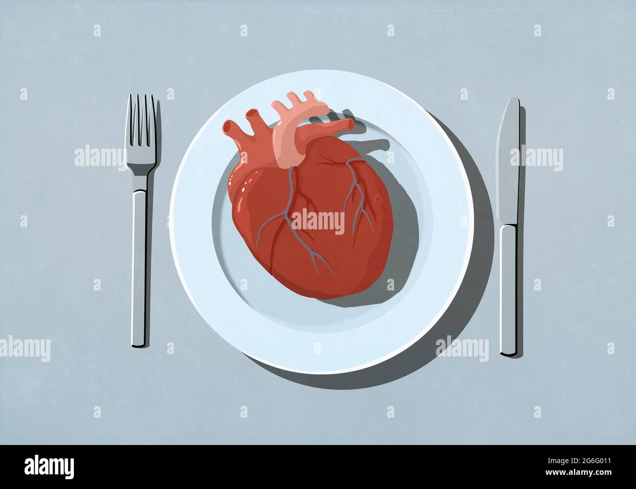 Human heart organ on dinner plate Stock Photo - Alamy
