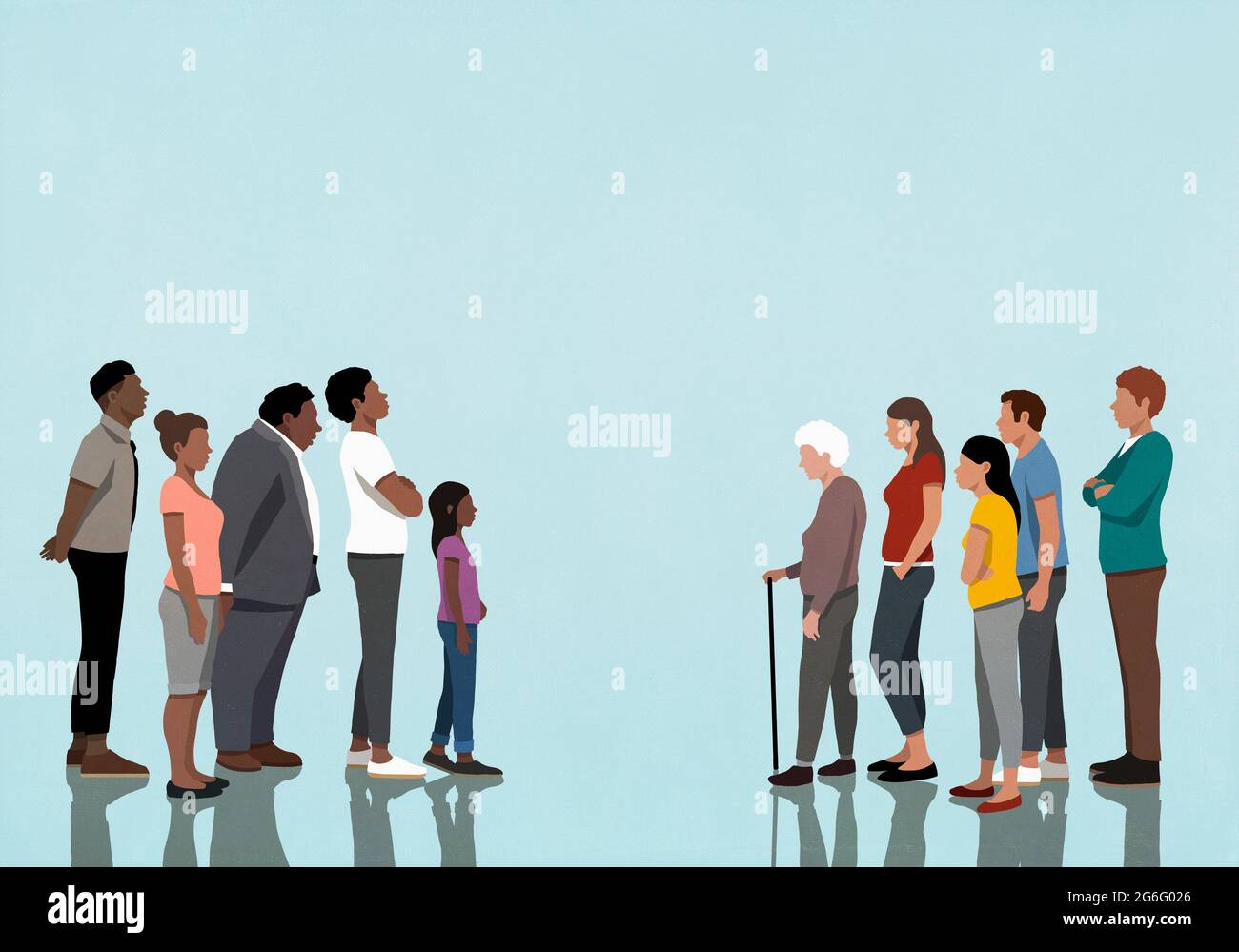 White and Black communities facing off Stock Photo - Alamy