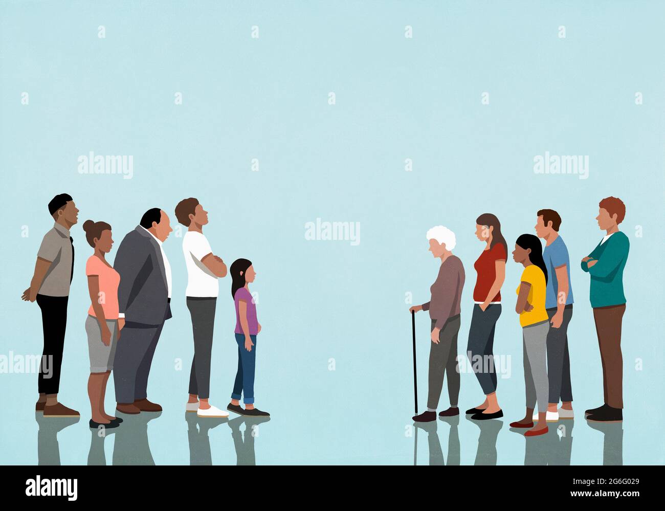 Communities facing off Stock Photo - Alamy