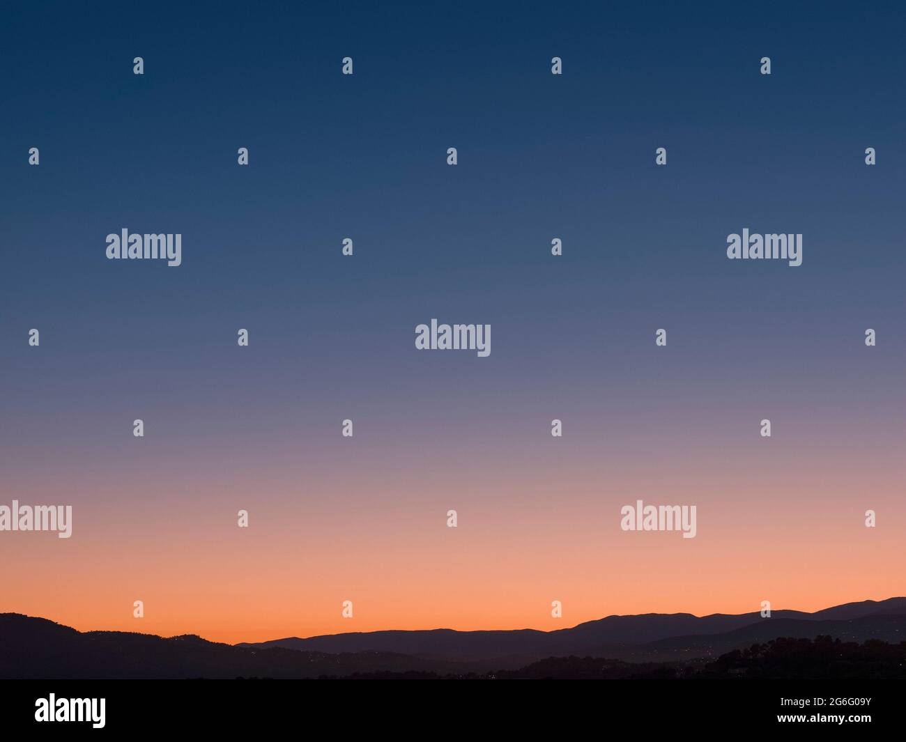 Pink and blue dusk sky, French Riviera, France Stock Photo - Alamy