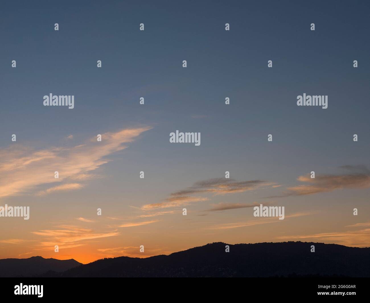 Sunset sky with clouds, French Riviera, France Stock Photo - Alamy