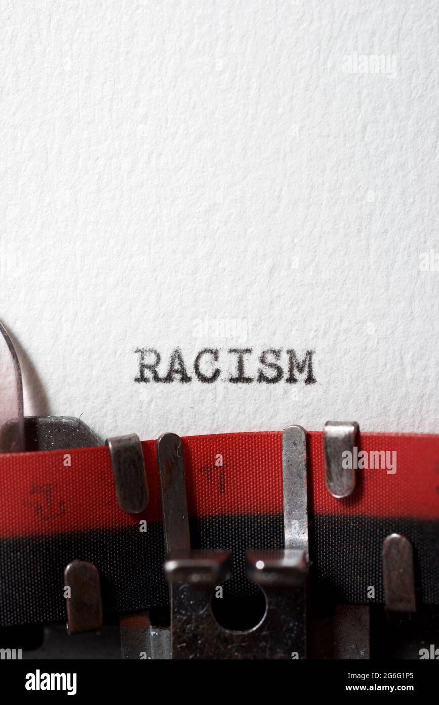 Stop racism! text written hi-res stock photography and images - Alamy