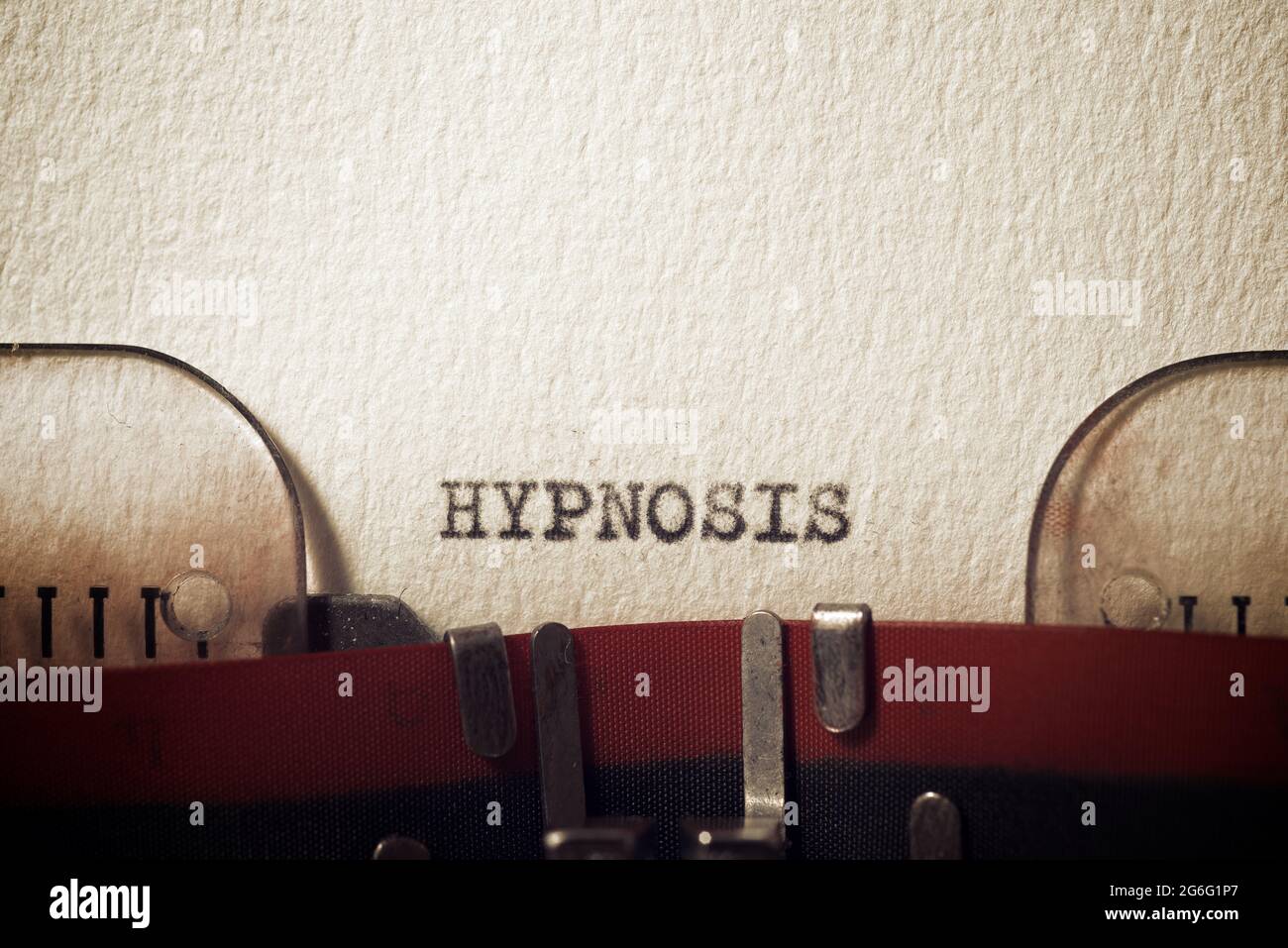 The word hypnosis written with a typewriter Stock Photo - Alamy