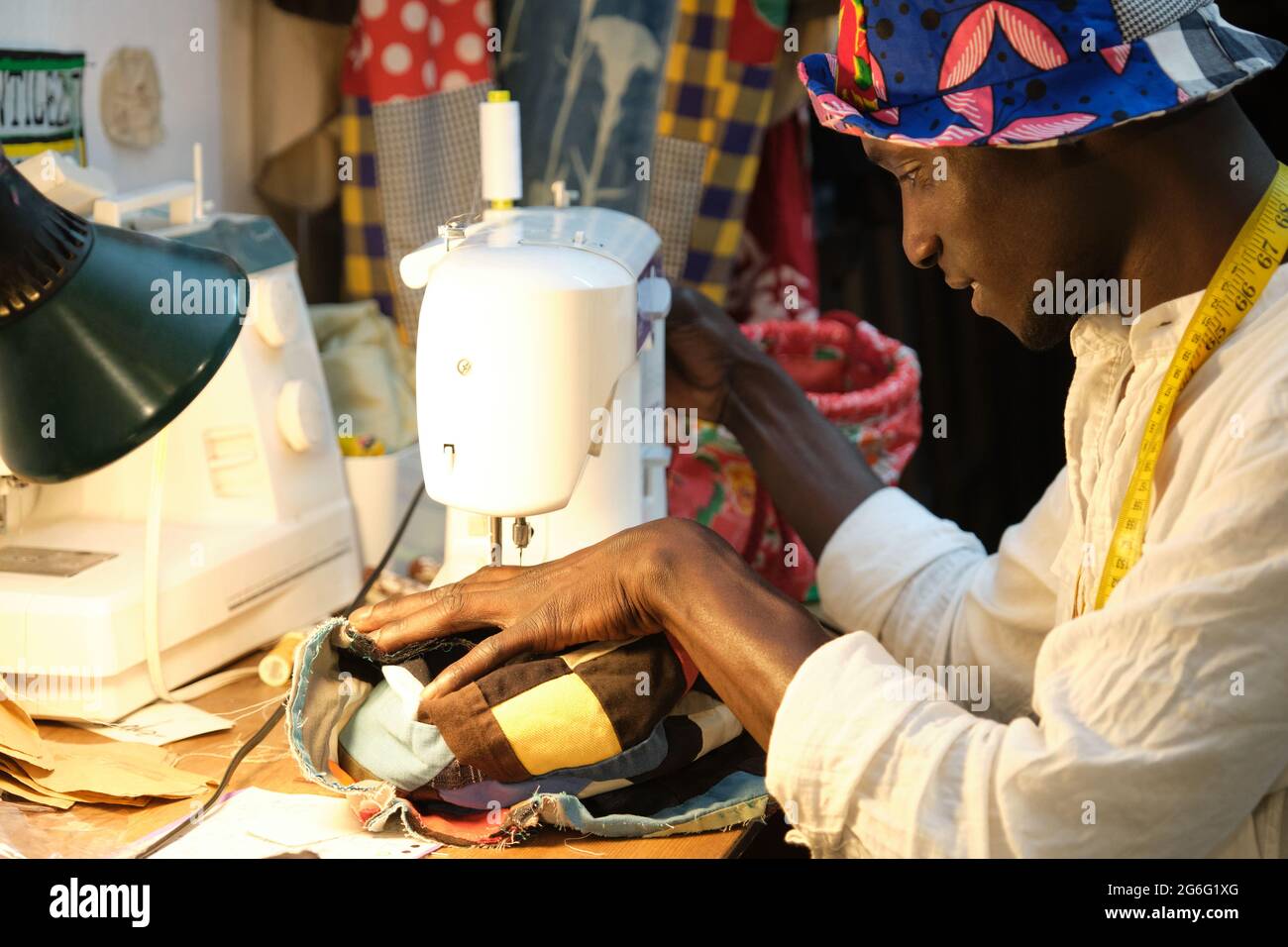African fabrics hi-res stock photography and images - Alamy