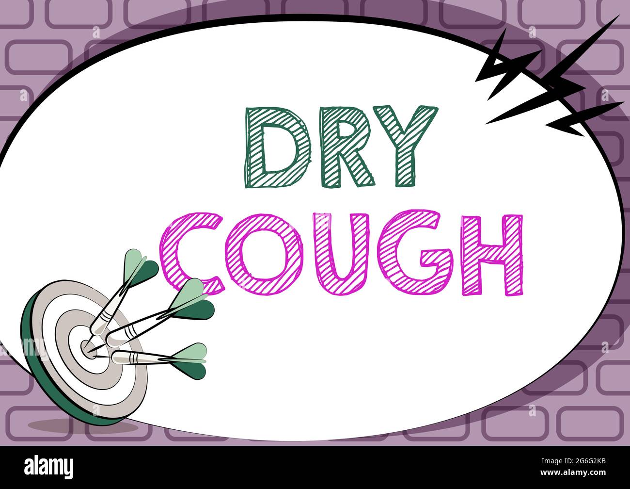 Sign displaying Dry Cough. Word Written on cough that are not ...