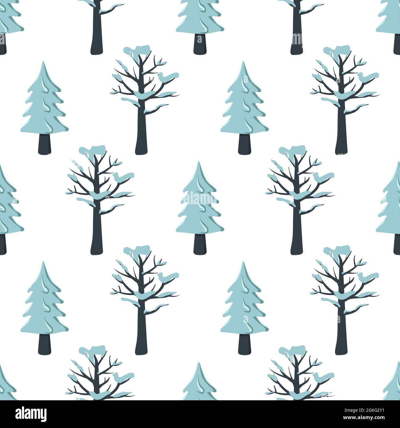 Trees snow on in Stock Vector Images - Alamy