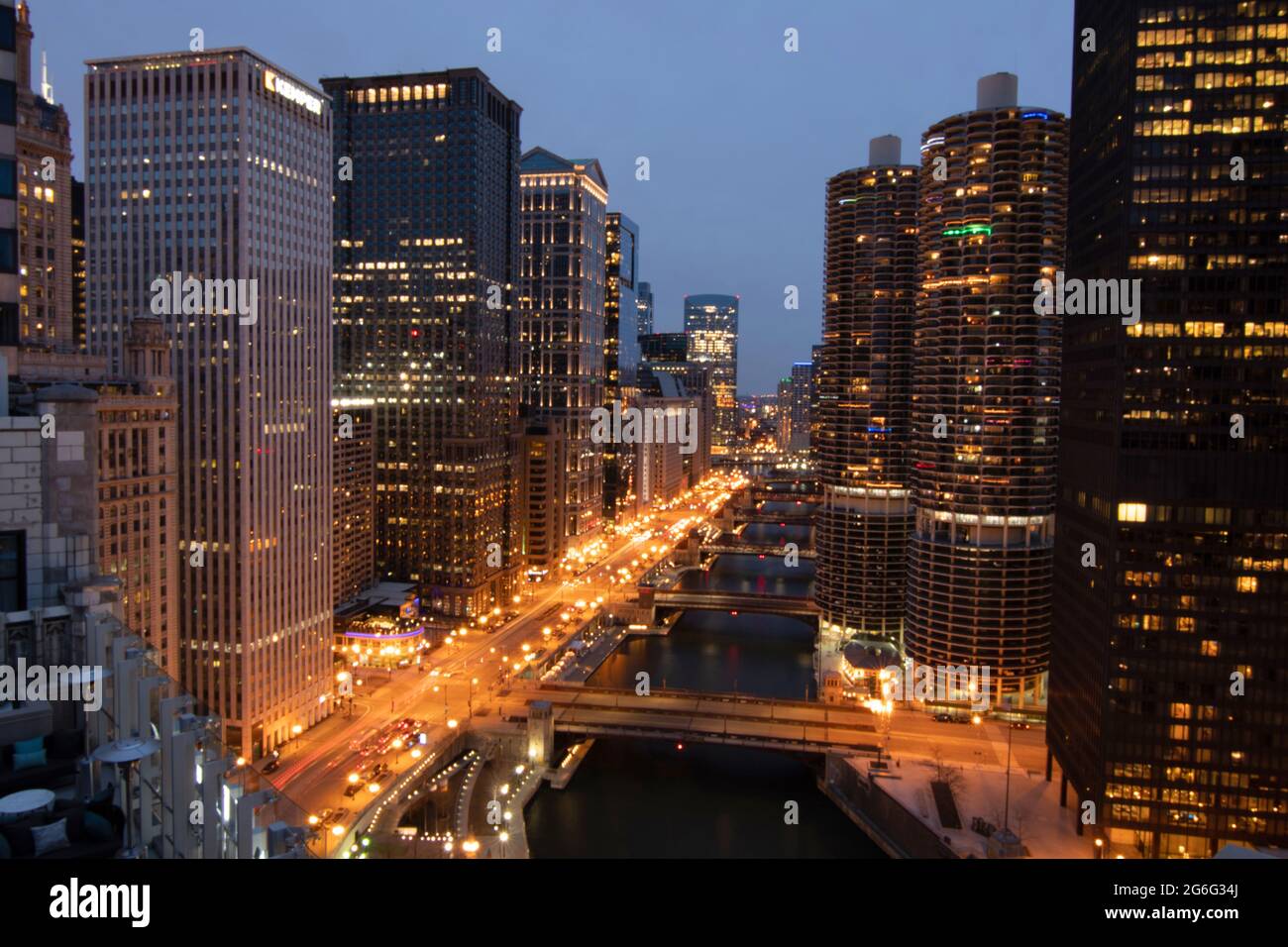 Chicago downtown aerial hi-res stock photography and images - Alamy