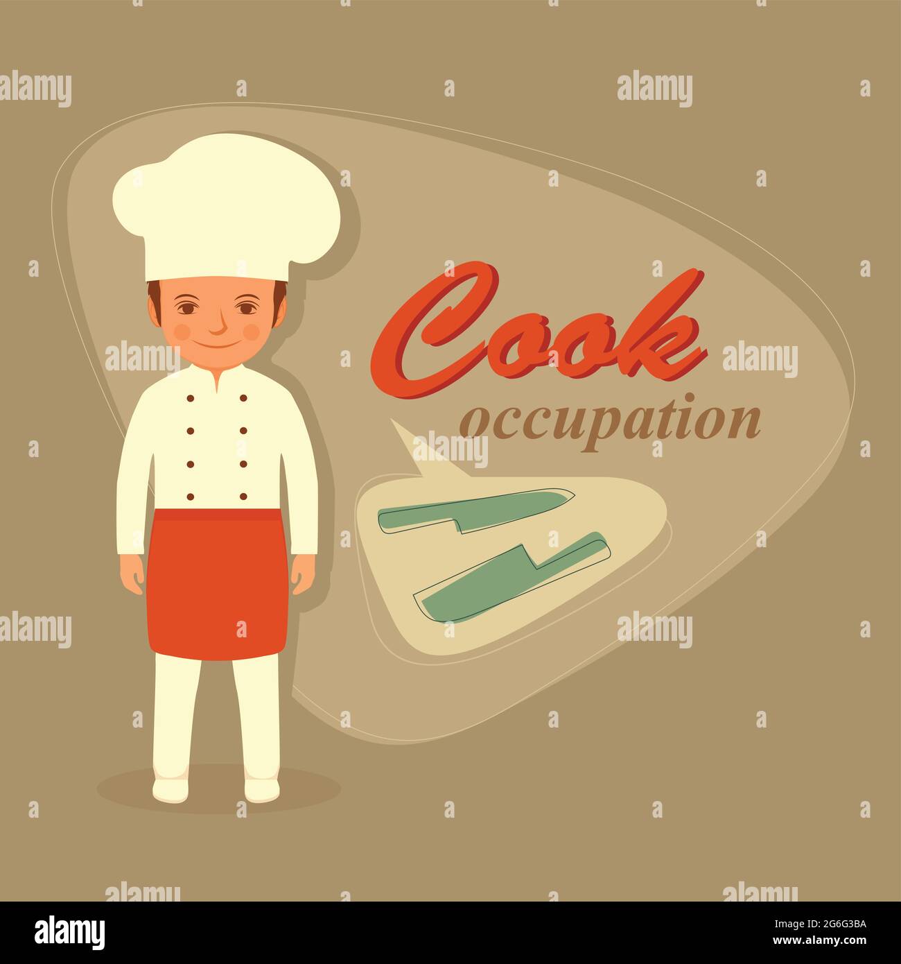 Set Cartoon Chief Cook Character. White Restaurant Profession Uniform ...