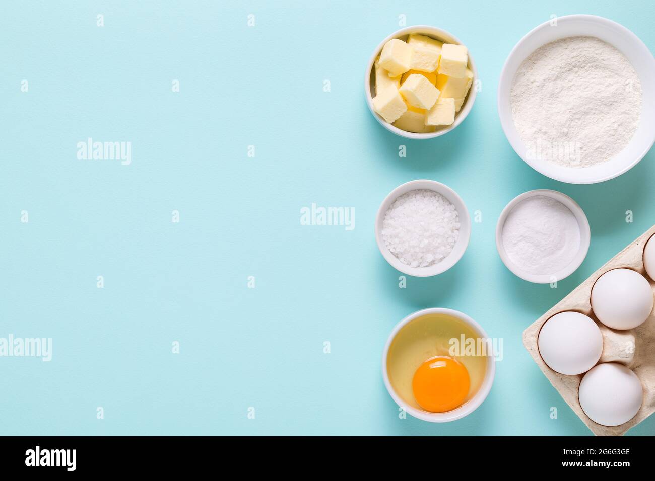 Baking or cooking background. Ingredients, kitchen items for baking ...