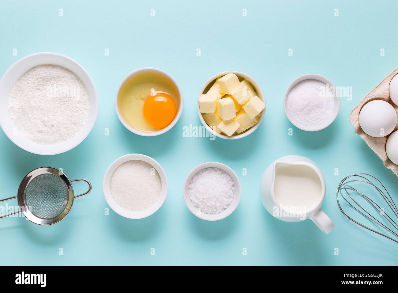 Baking or cooking background. Ingredients, kitchen items for baking ...